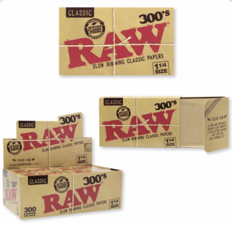 RAW PAPERS CLASSIC 300'S 1 1/4 40CT - Martin & Snyder Product Sales